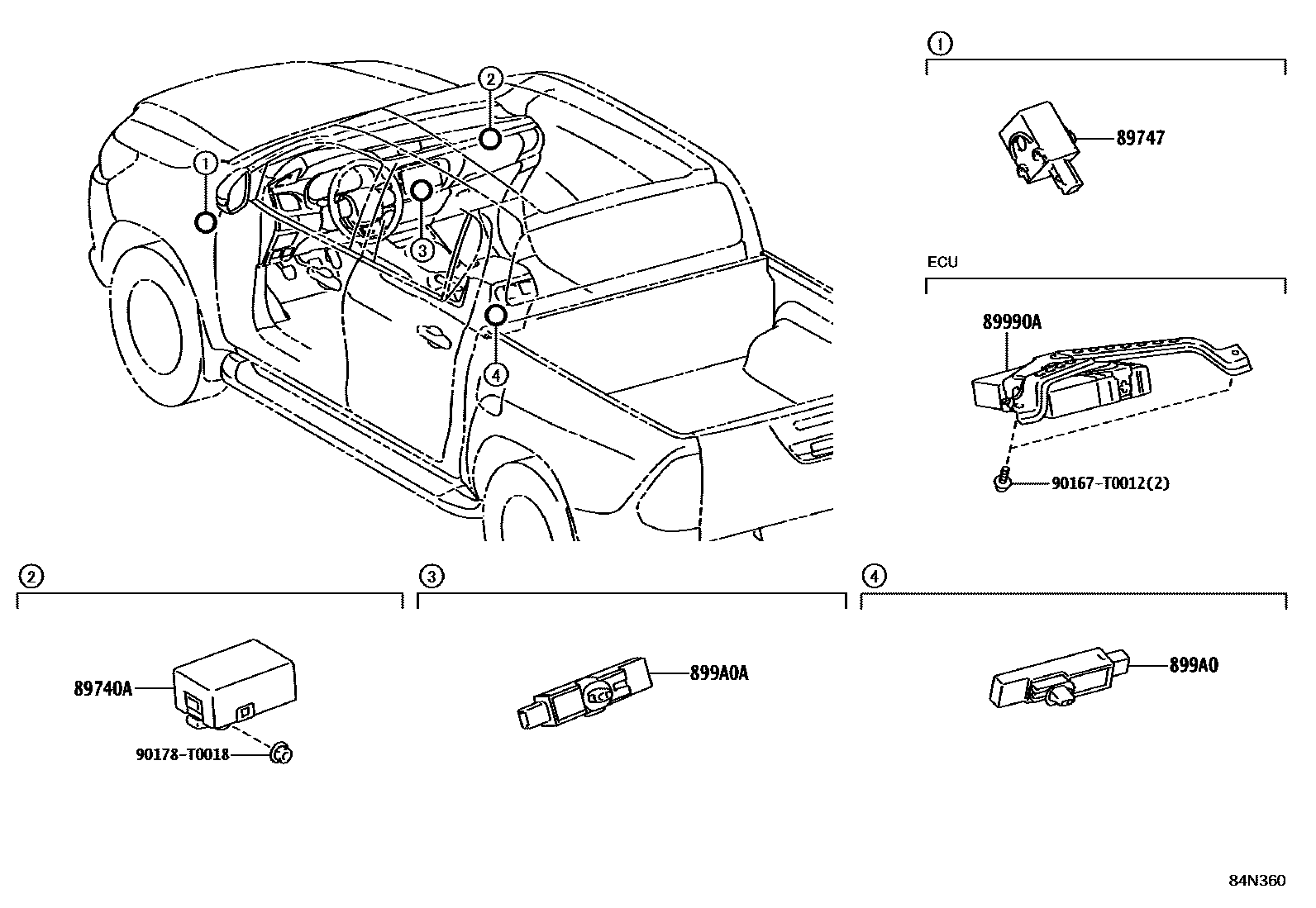 Wireless door lock for Toyota Hilux GUN126L - Auto parts - Amayama