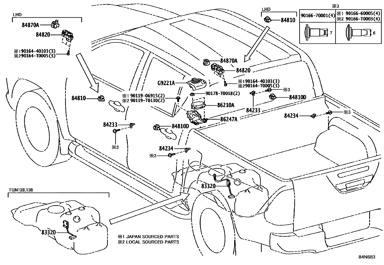 Switch & relay & computer for Toyota Hilux GUN126R - Auto parts - Amayama