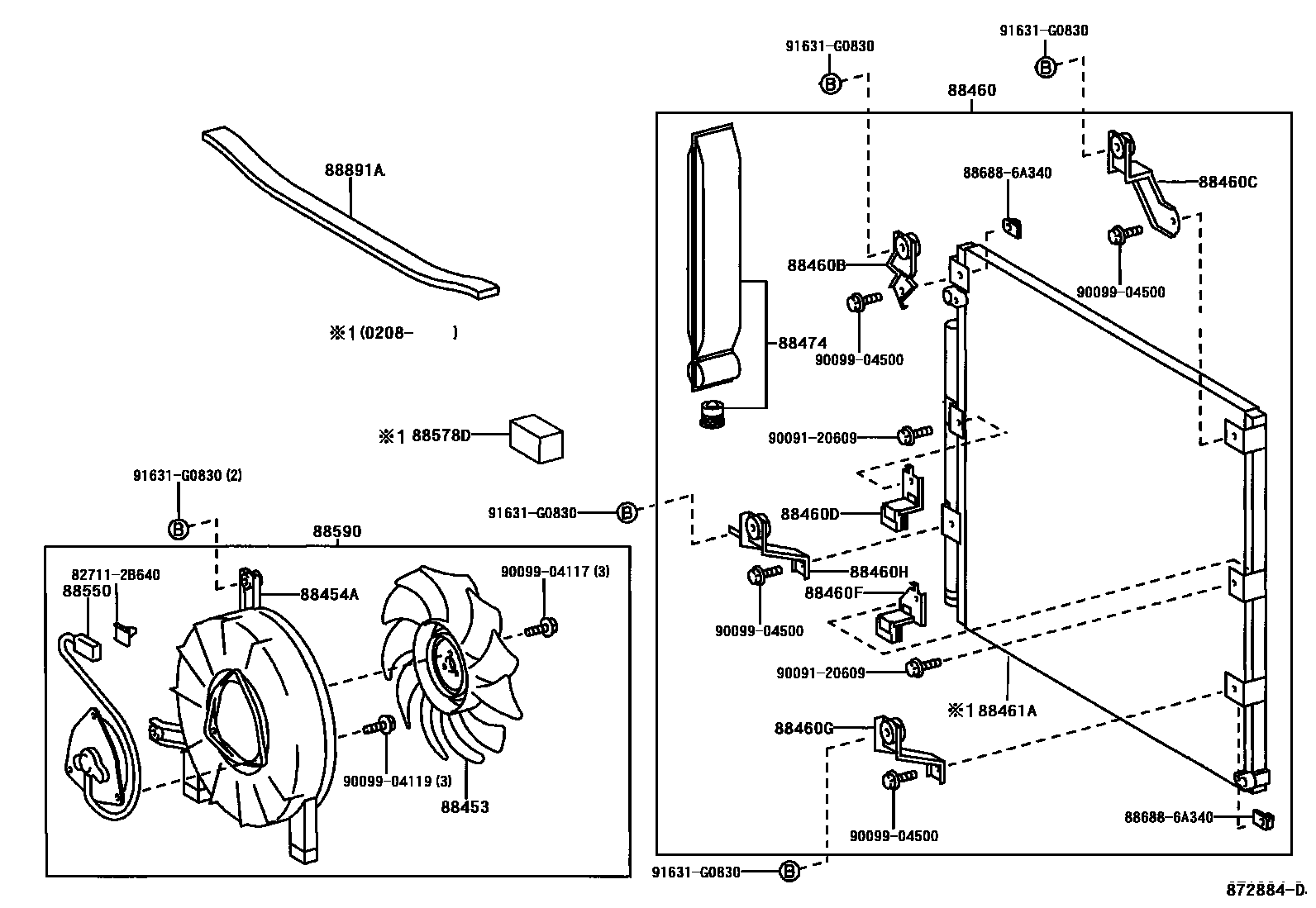 Heating & air conditioning - cooler piping for Toyota Land Cruiser ...