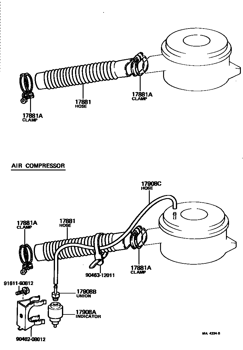 Air cleaner for Toyota Heavy Duty Truck DA115 - Genuine parts - Amayama