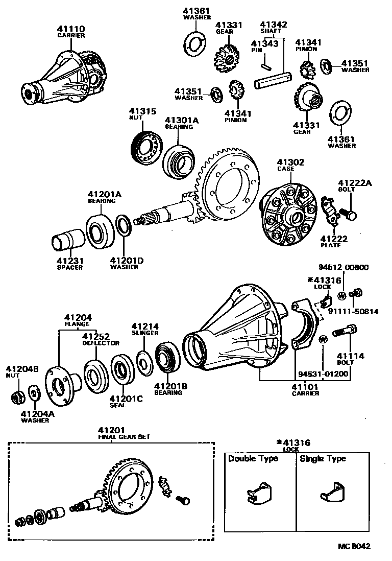 Rear axle housing & differential for Toyota Cressida RX70LG - Auto ...