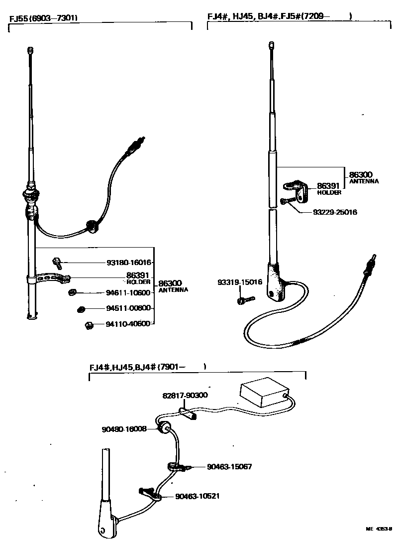 Antenna for Toyota Land Cruiser FJ40 - Auto parts - Amayama