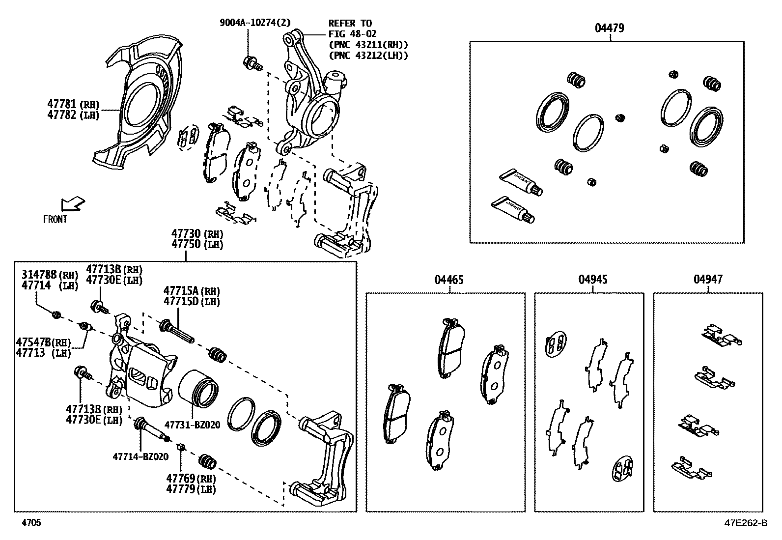 Front disc brake caliper & dust cover for Toyota Agya / Wigo A350LA ...