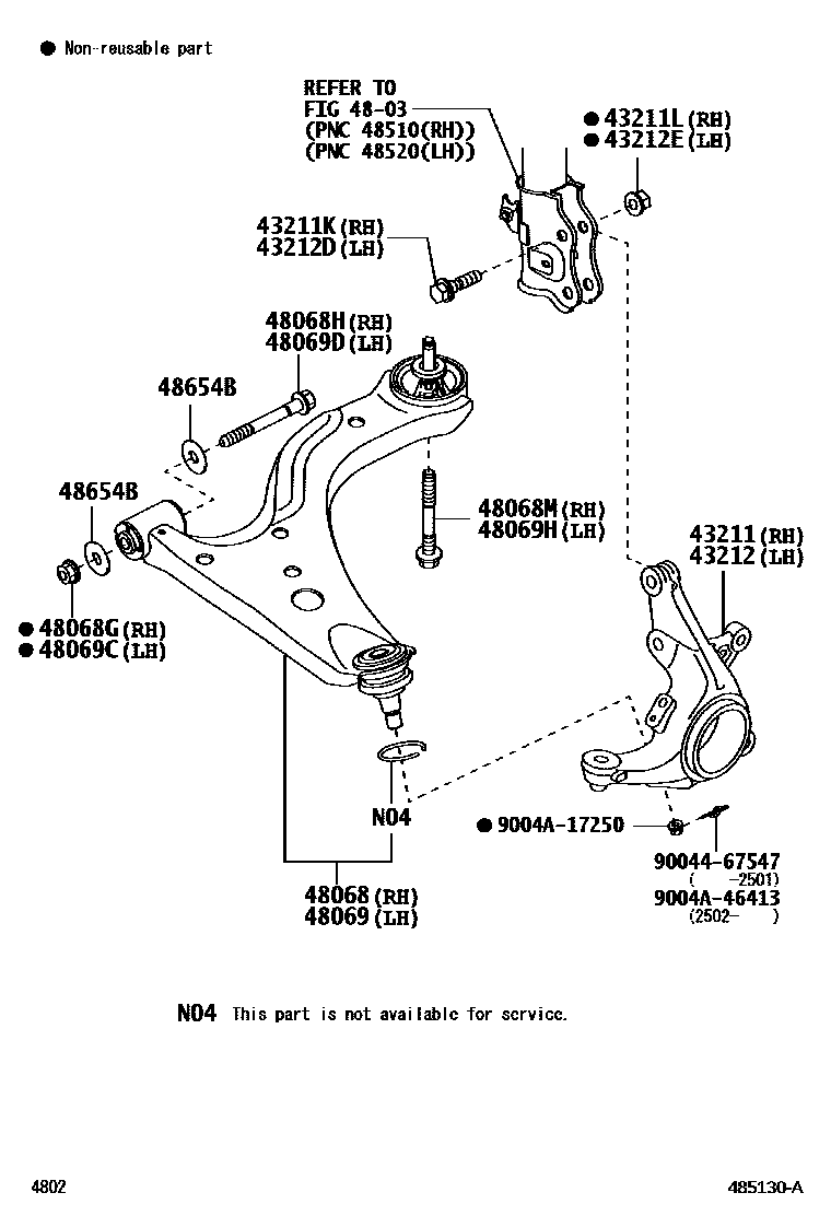 Front axle arm & steering knuckle for Toyota Rush F800RE-GQMFJ, 12.2017 ...