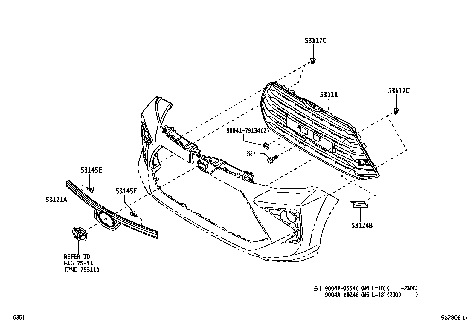 Radiator grille for Toyota Avanza W101LE-LMGF, 01.2022 - ... - Toyota ...