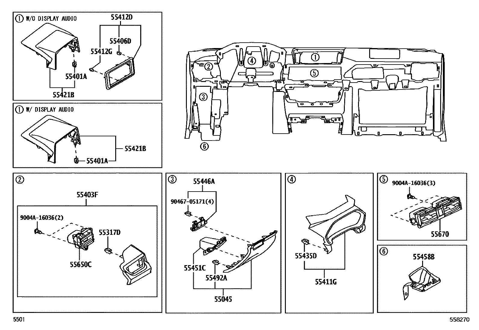 Instrument panel & glove compartment for Toyota Agya / Wigo A350LA ...