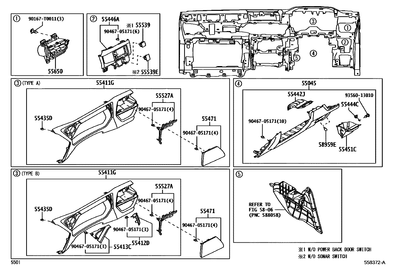 Instrument panel & glove compartment for Toyota Yaris Cross NYC200R ...
