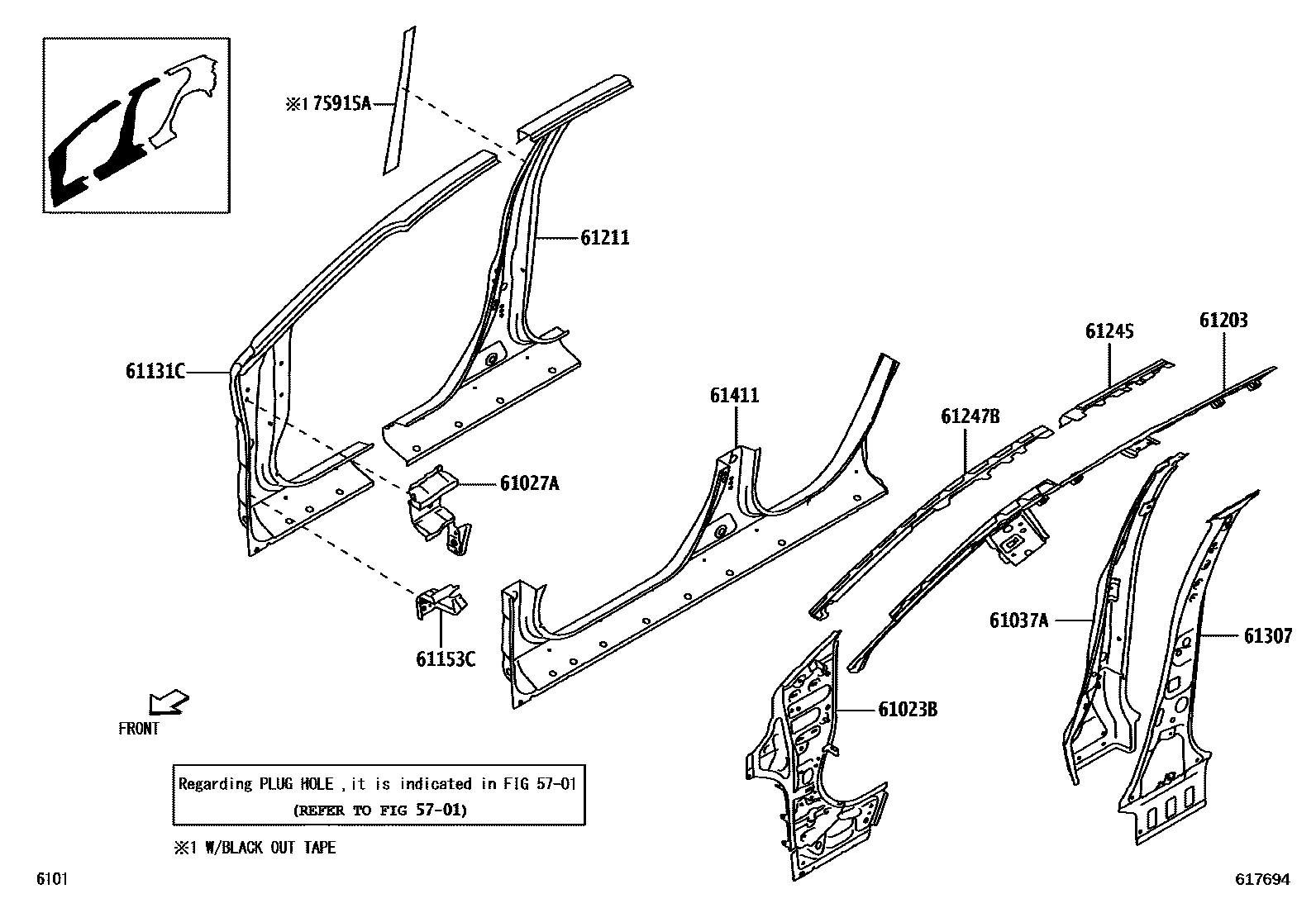Side member for Toyota Agya / Wigo A350LA - Auto parts - Amayama