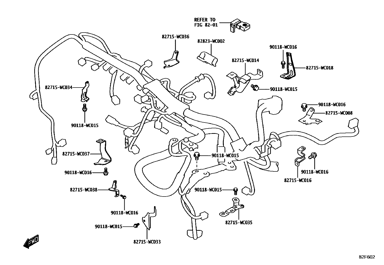 Wiring & clamp for Toyota Glanza K12N24R - Genuine parts - Amayama