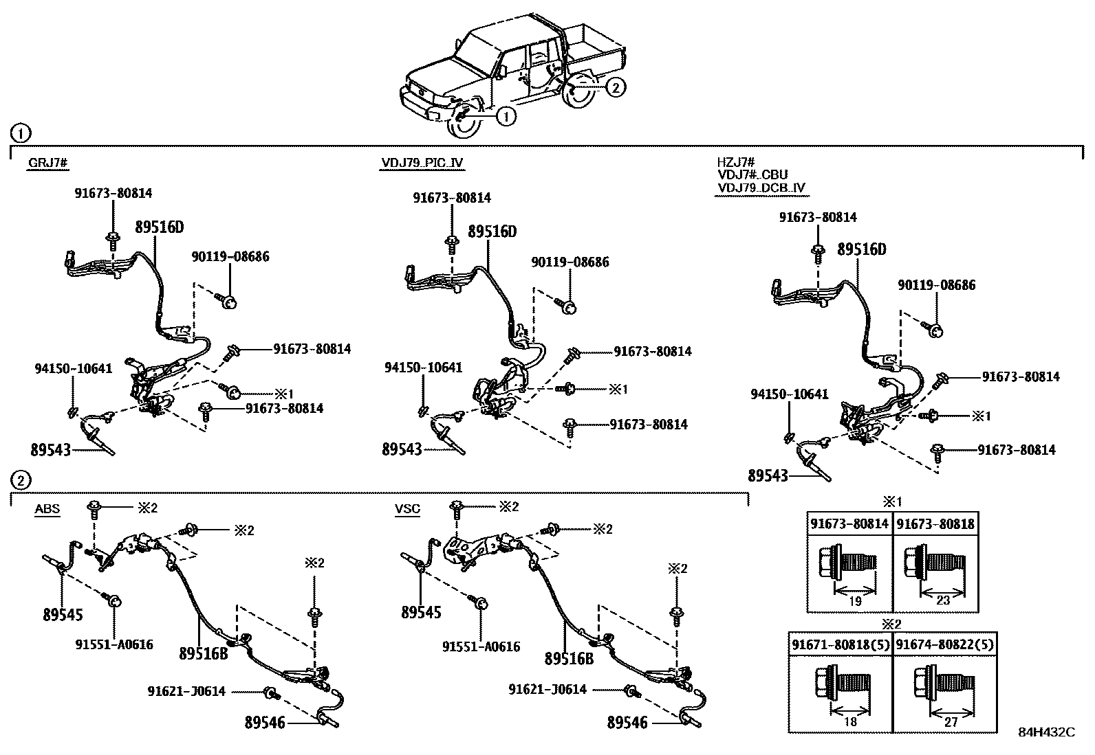 Abs & vsc for Toyota Land Cruiser GRJ78L-RJMRK, 07.2009 - 08.2016 ...
