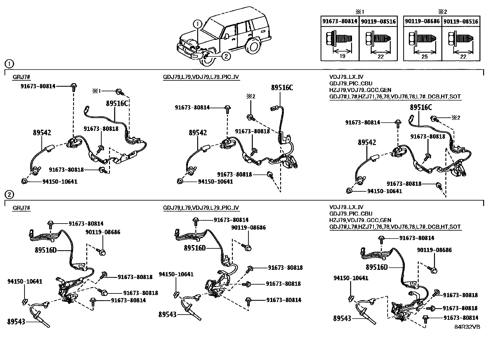 Abs & vsc for Toyota Land Cruiser GRJ78L-RJMRK, 07.2009 - 08.2016 ...