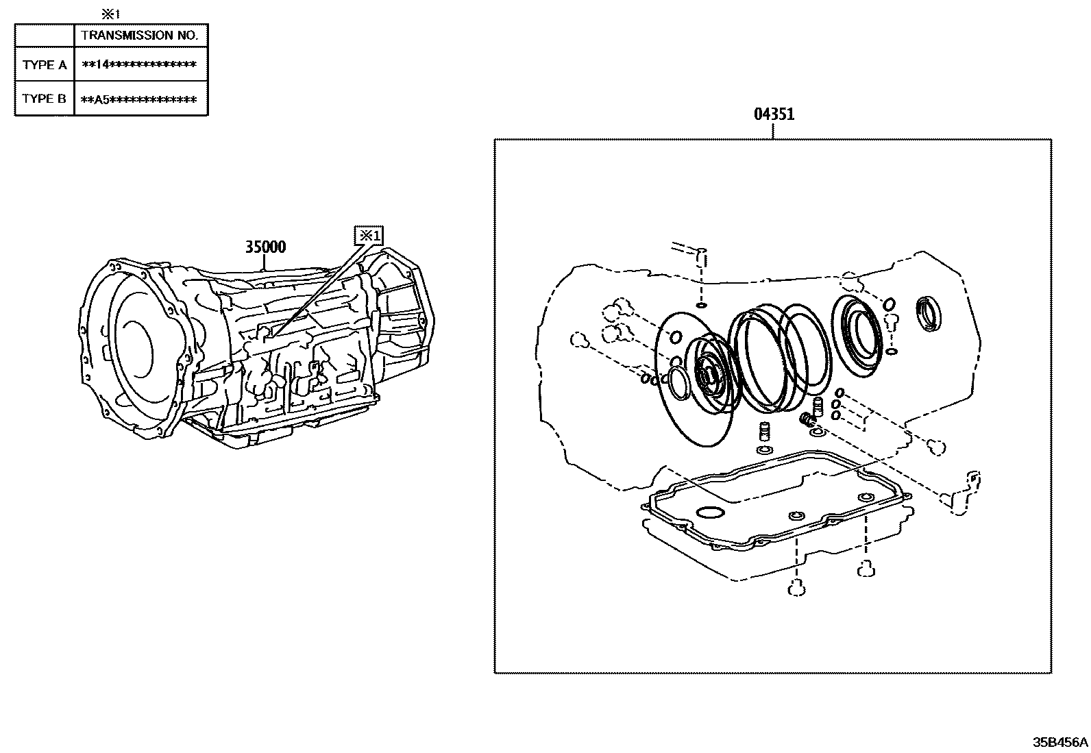 Transaxle or transmission assy & gasket kit (atm) for Toyota Fortuner ...