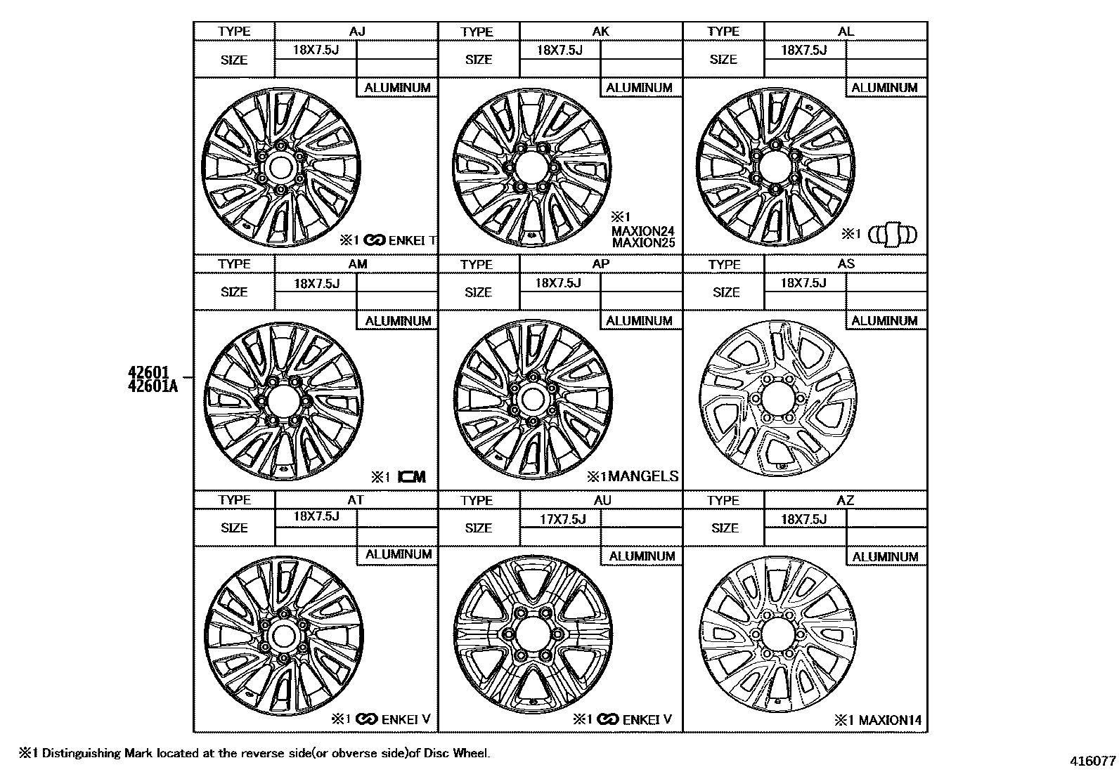 Disc wheel & wheel cap for Toyota Fortuner GUN155L - Auto parts - Amayama