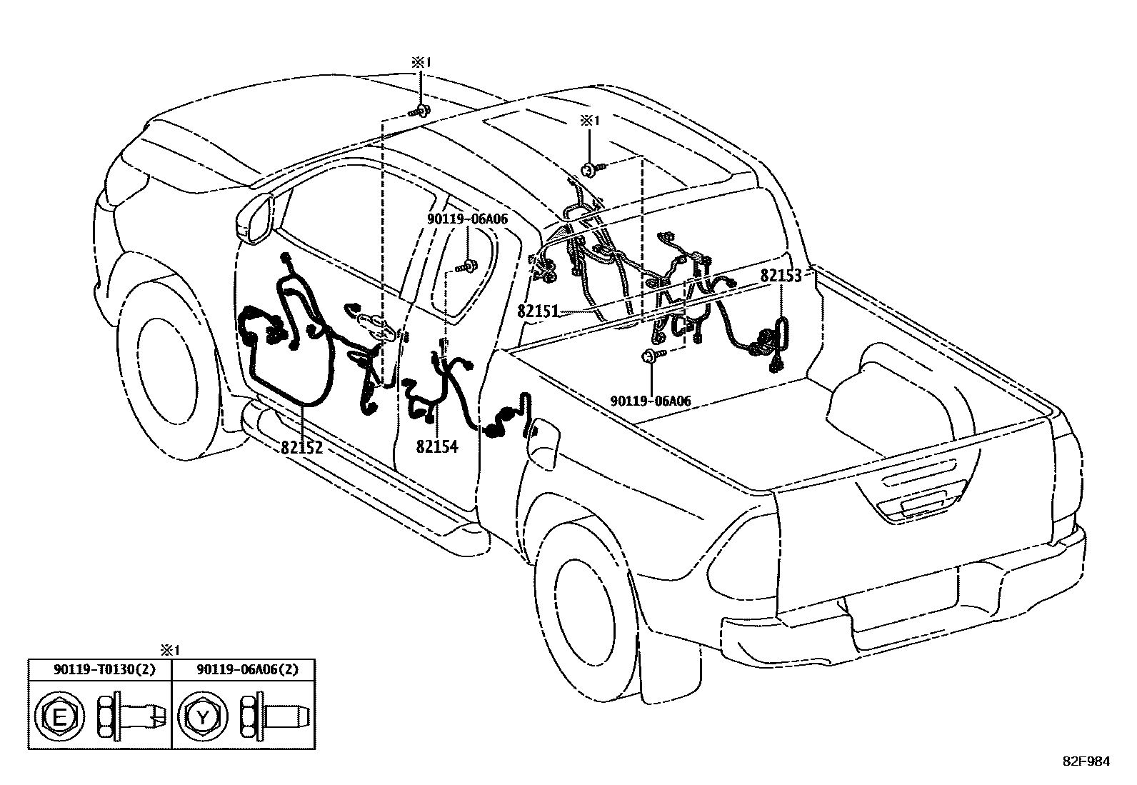 Wiring & clamp for Toyota Hilux GUN126R - Auto parts - Amayama