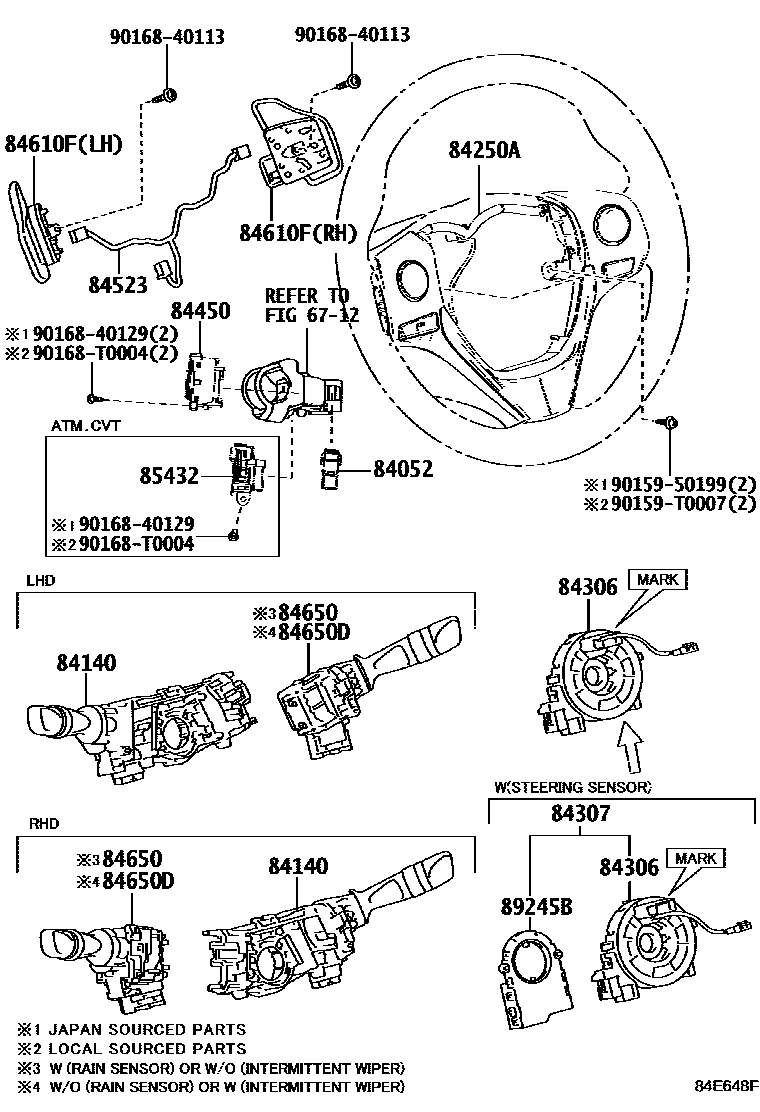 Switch & relay & computer for Toyota Corolla Altis ZRE172L-GEXGKH, 09. ...
