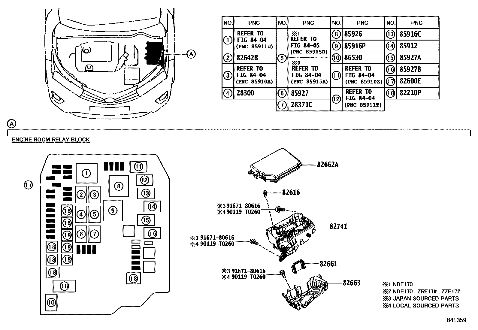 Switch & relay & computer for Toyota Corolla Altis ZRE172L-GEXGKH, 09. ...
