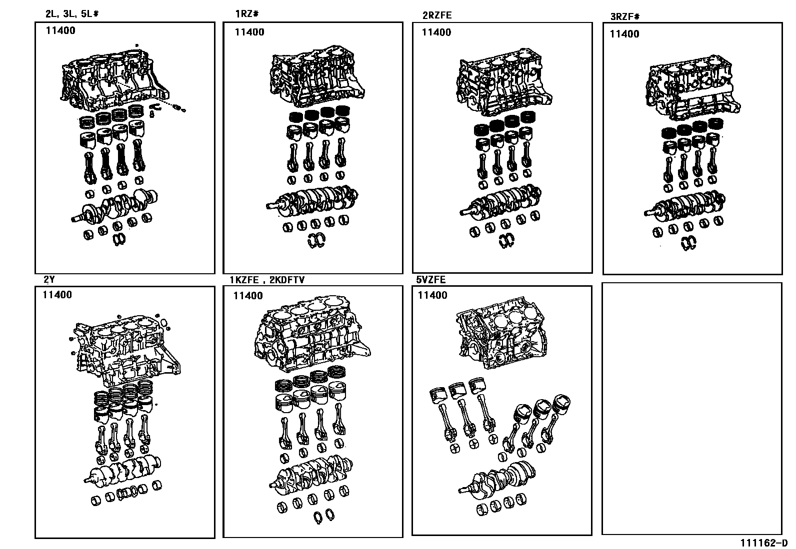 Short block assembly for Toyota Hilux RZN149R-PRMSKQ, 09.2001 - 02.2005 ...