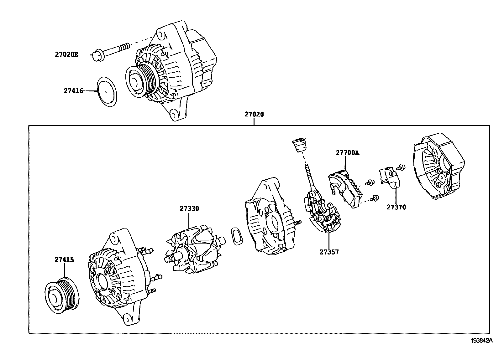 Alternator for Toyota Fortuner KUN51R-NKMSYX, 01.2012 - 08.2016 ...