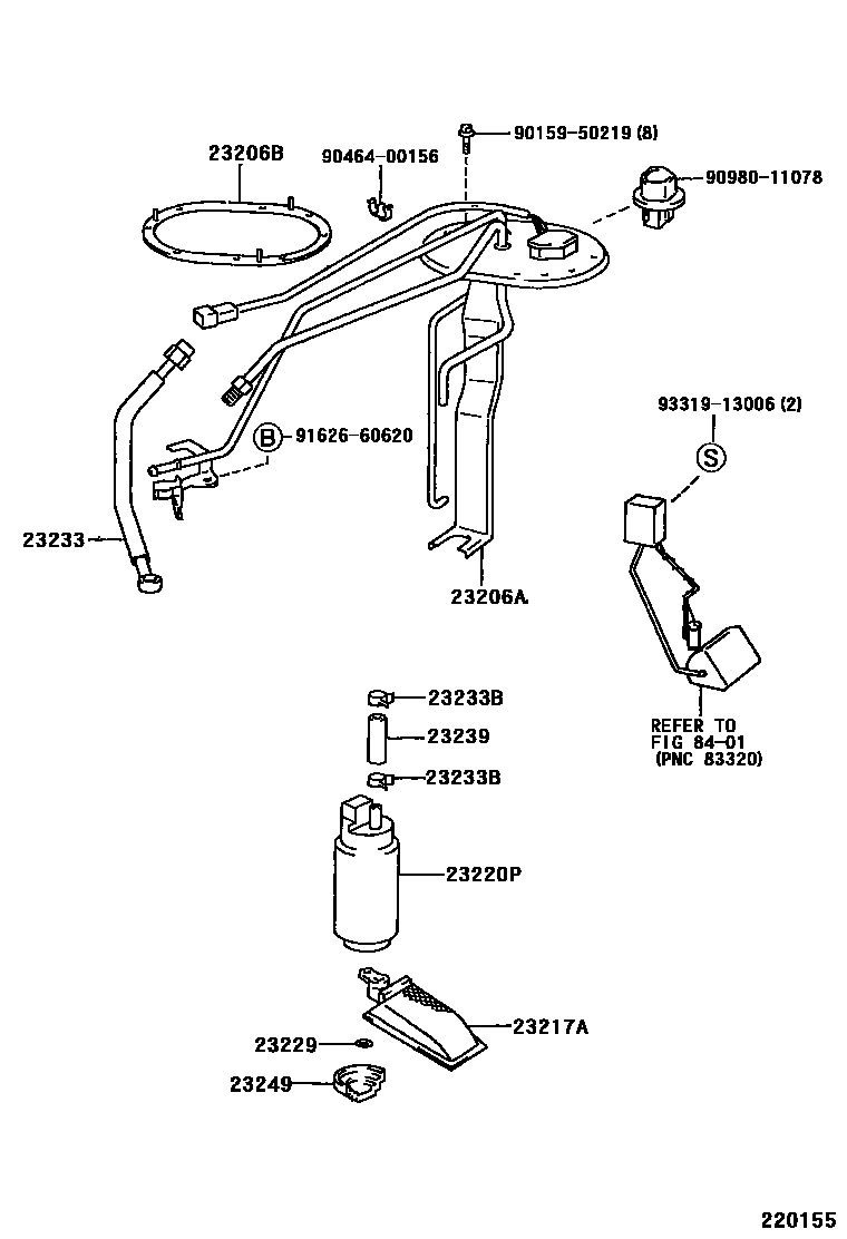 Fuel injection system for Toyota Previa TCR21L-RFMGKW, 05.1990 - 12. ...