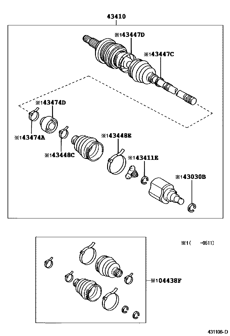 Front drive shaft for Toyota Vios / Soluna Vios AXP41L - Auto parts ...