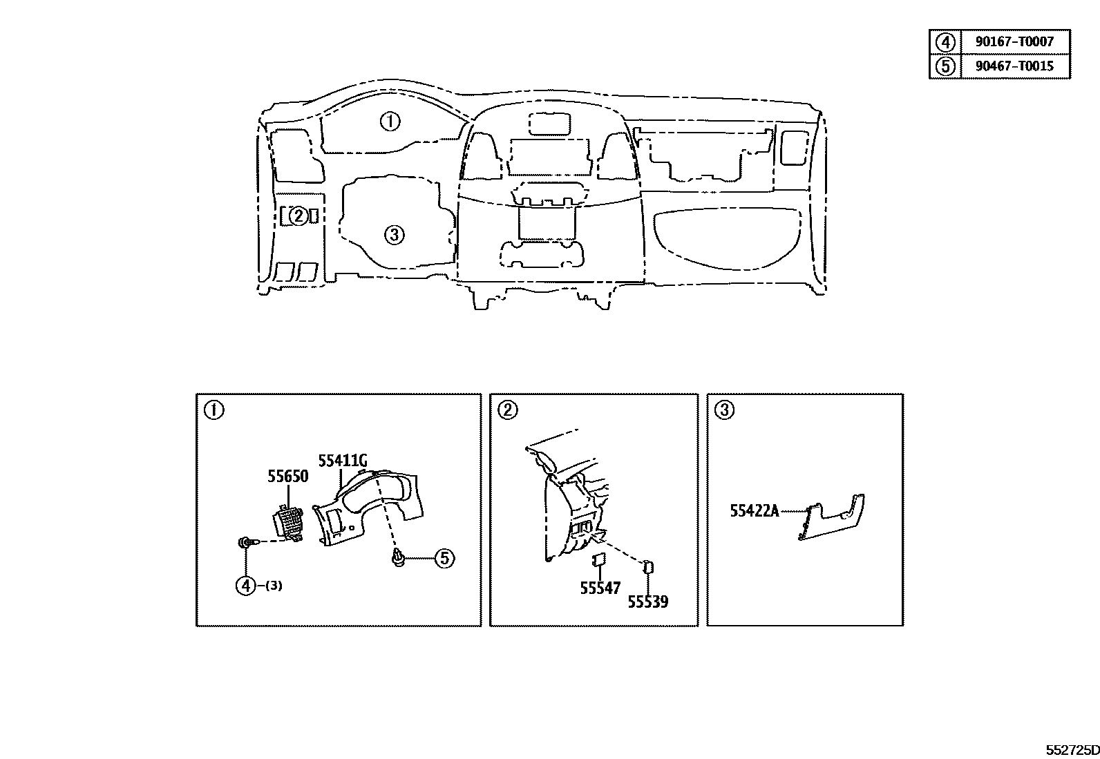 Instrument panel & glove compartment for Toyota Innova / Kijang TGN40L ...