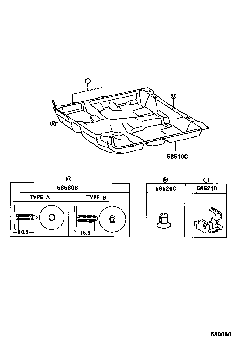 Mat & carpet for Toyota Tercel EL50L - Genuine parts - Amayama