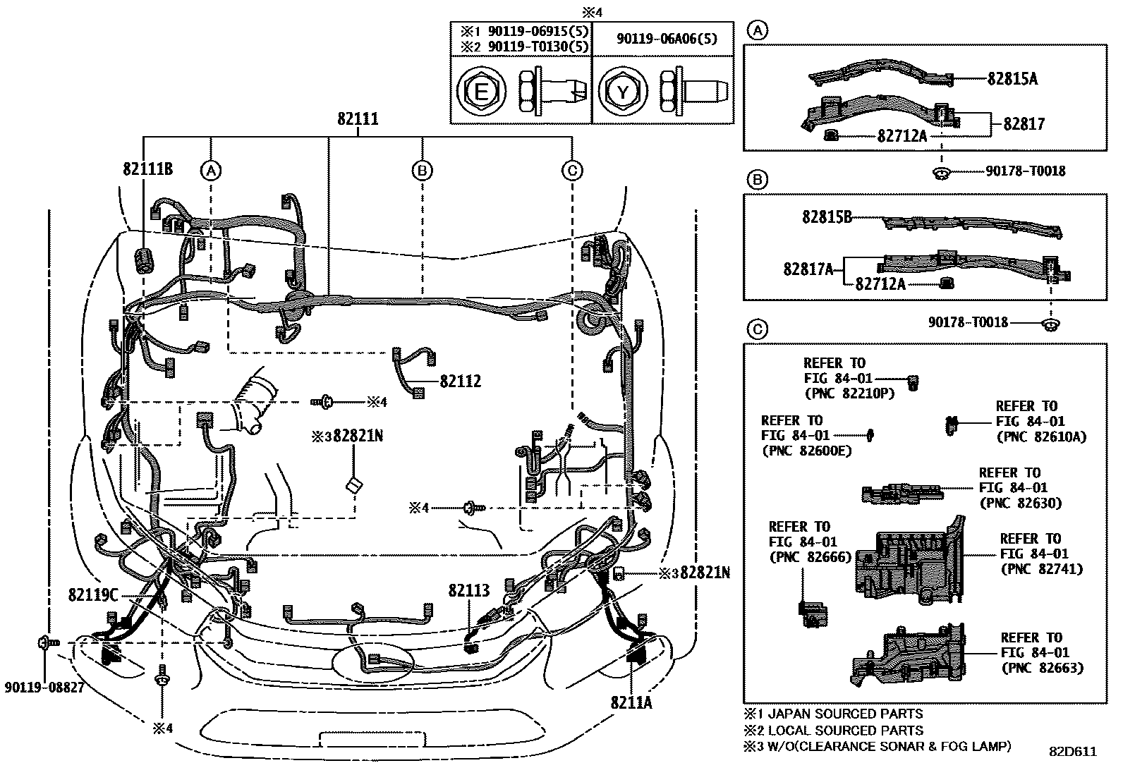Wiring & clamp for Toyota Hilux GUN126R - Auto parts - Amayama