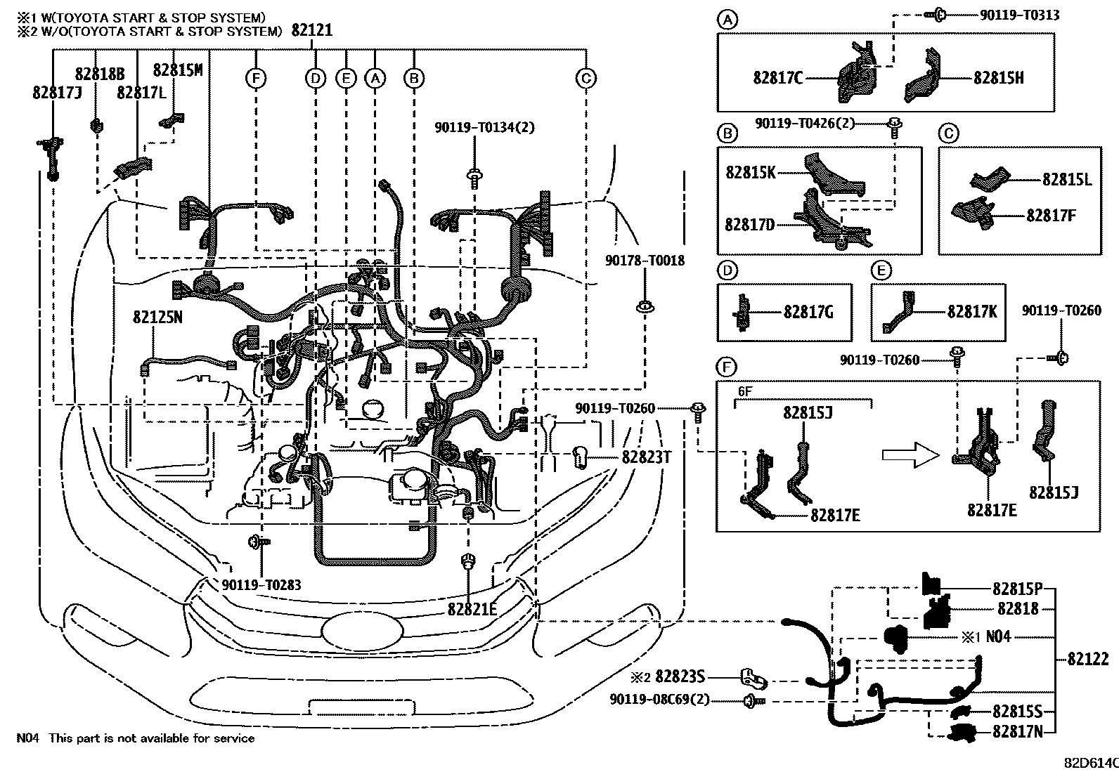Wiring & clamp for Toyota Hilux GUN126R - Auto parts - Amayama