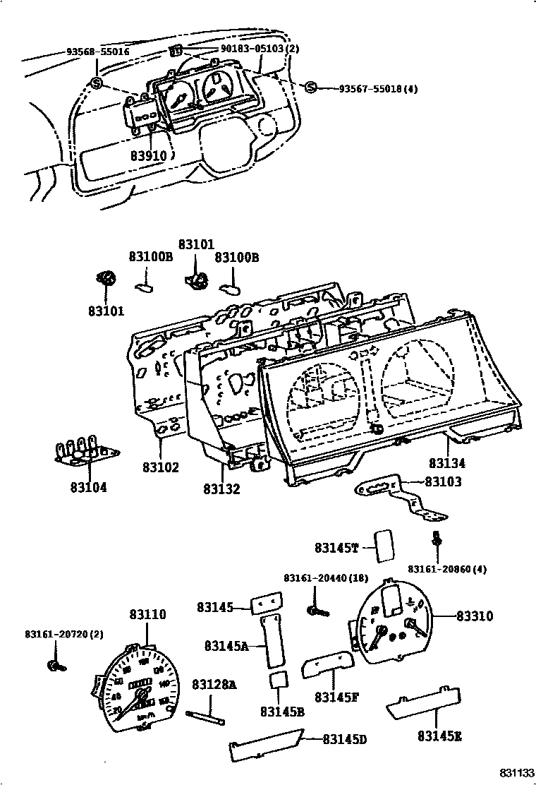 Meter for Toyota Hiace Van RZH114L - Auto parts - Amayama