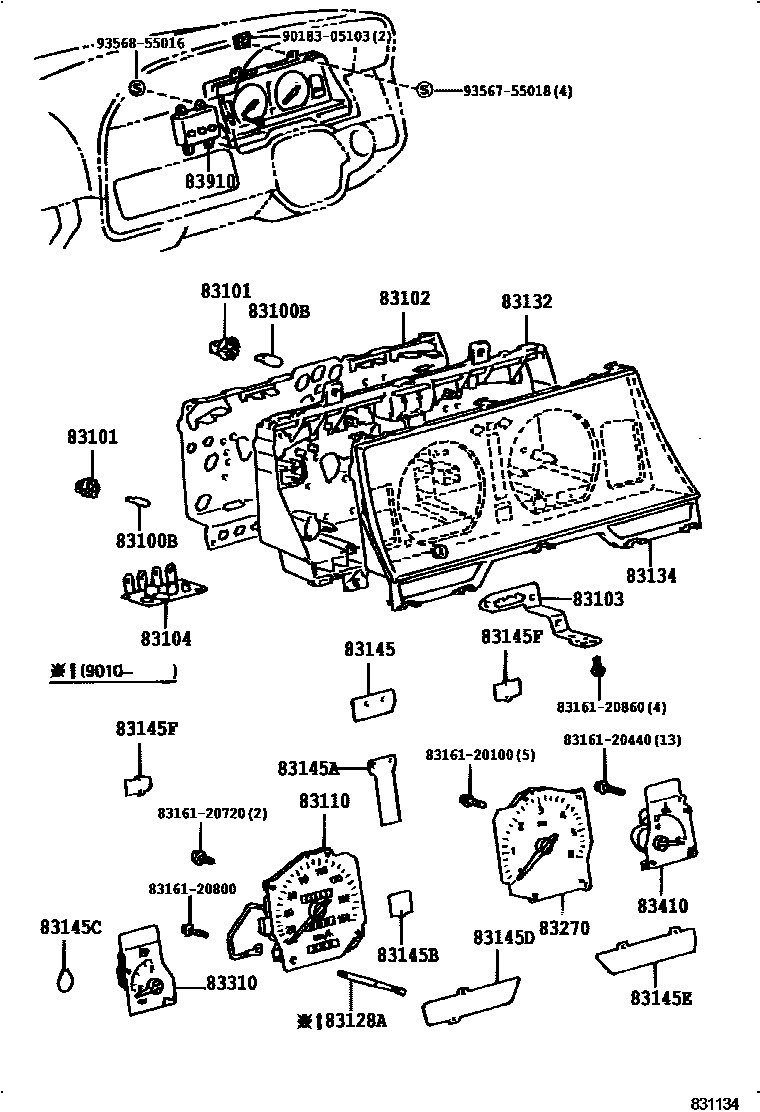 Meter for Toyota Hiace Van RZH114L - Auto parts - Amayama