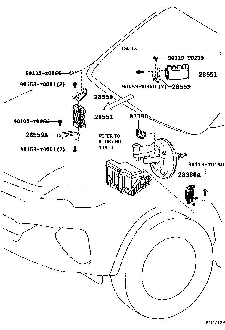 Switch & relay & computer for Toyota Fortuner KUN156L - Genuine parts ...