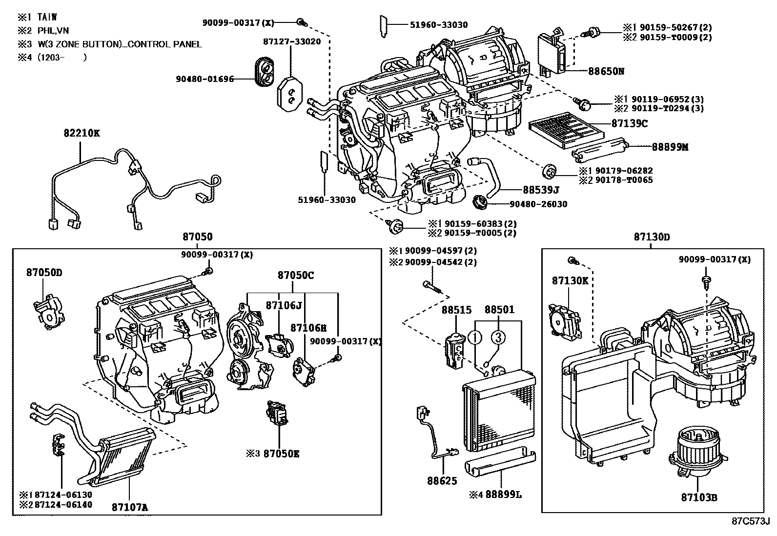 Heating & air conditioning - cooler unit for Toyota Camry ACV51L ...