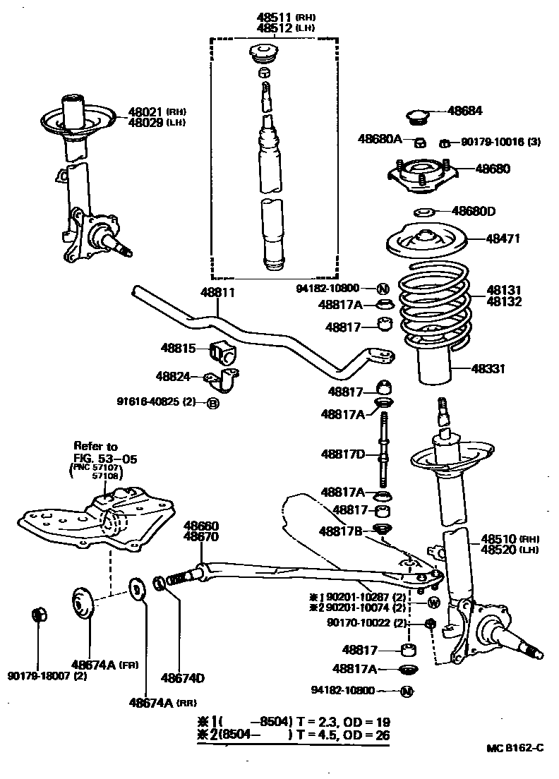 Front spring & shock absorber for Toyota Cressida RX72R - Genuine parts ...