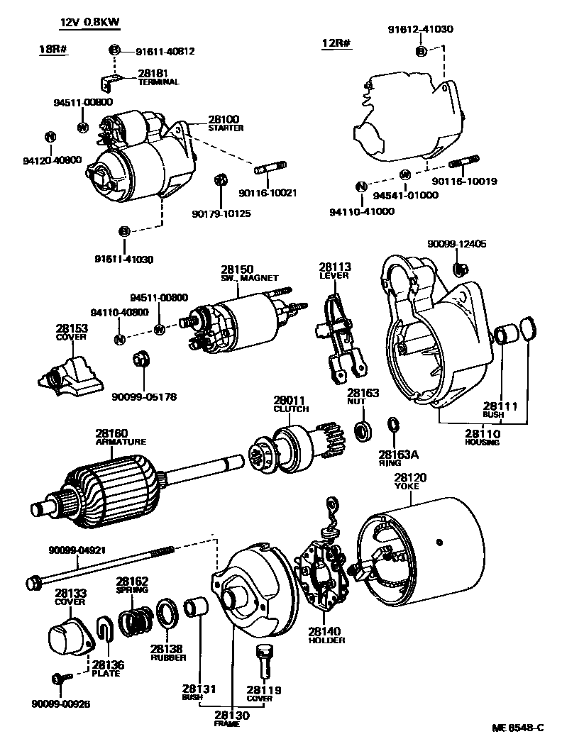 Starter for Toyota Hilux RN46L - Auto parts - Amayama