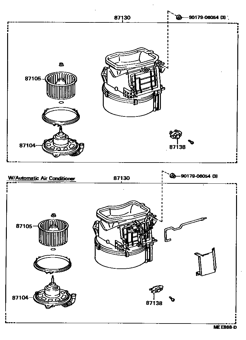 Heating & air conditioning - heater unit & blower for Toyota Cressida ...