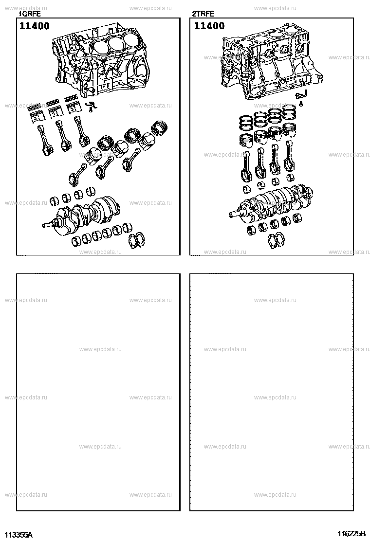 Short block assembly for Toyota Land Cruiser Prado J150, 4 generation ...