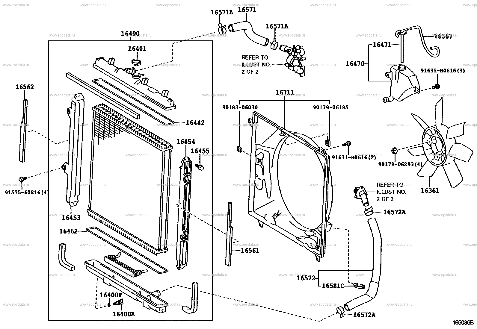 Radiator & water outlet for Toyota Land Cruiser Prado J150, 4 ...