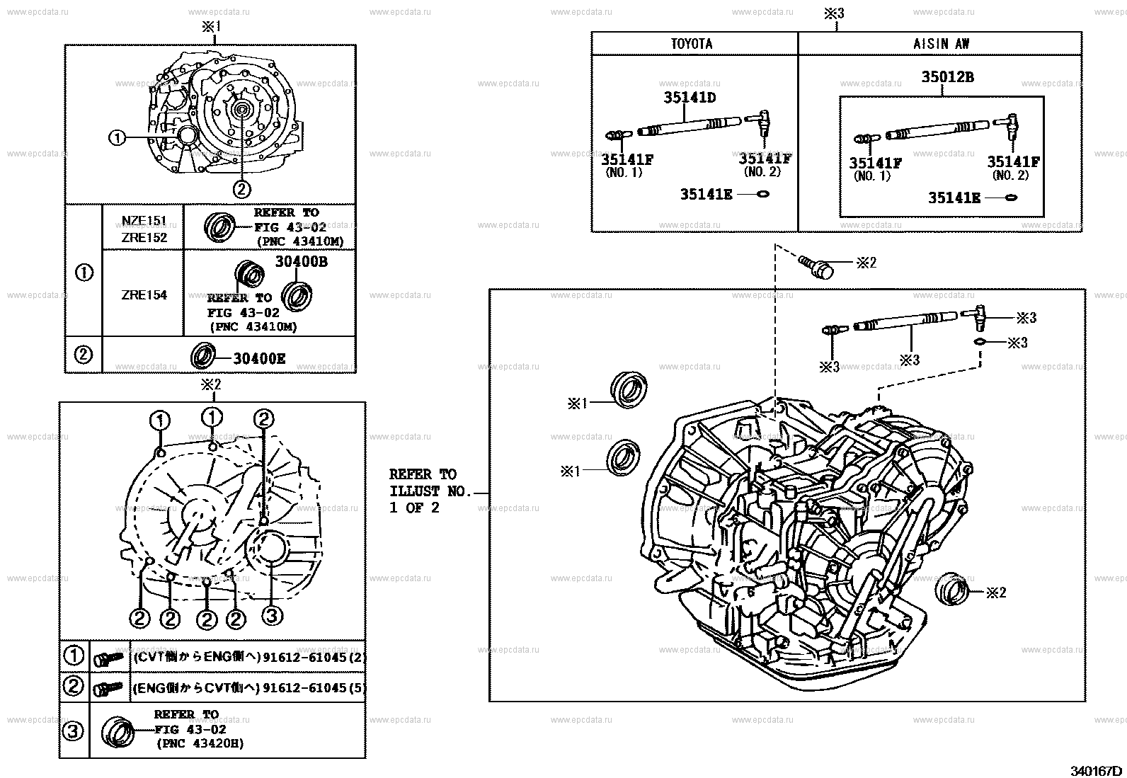 Transaxle assy(cvt) for Toyota Corolla Rumion E150, 1 generation ...