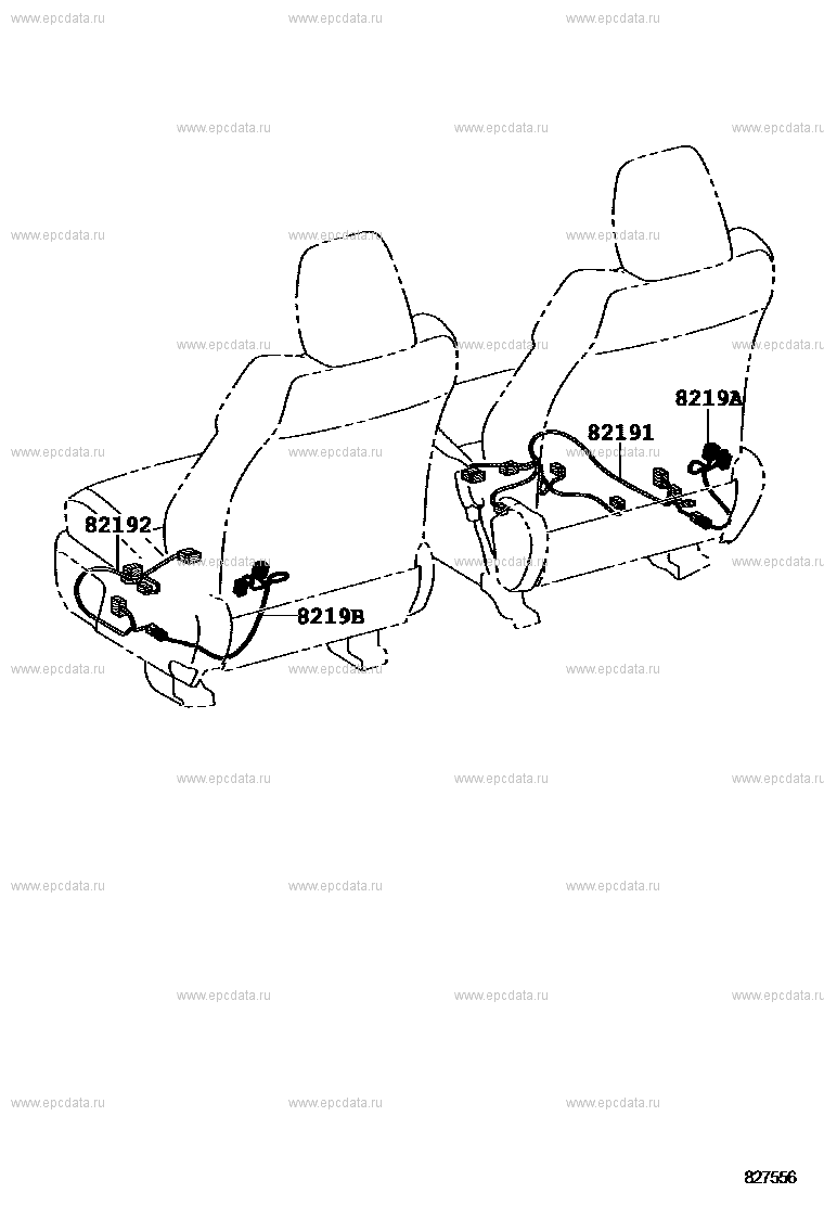 Toyota Camry XV50 wiring & clamp, 8 generation 08.2011 - 08.2014 ...