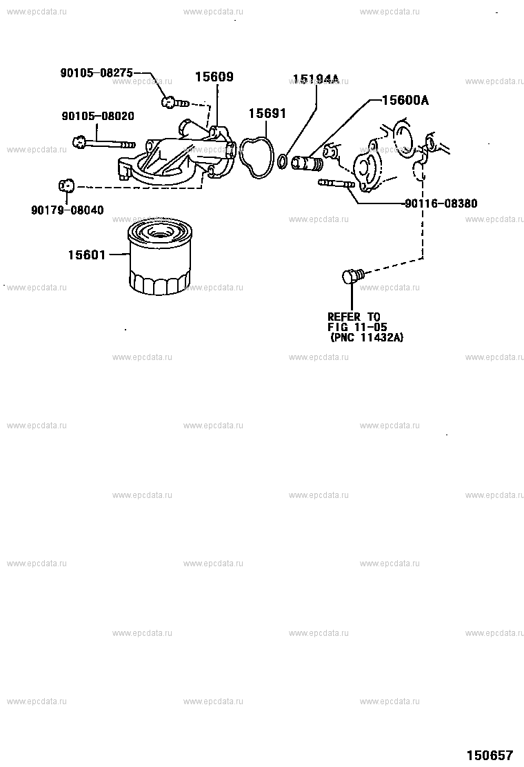 Oil filter for Toyota Land Cruiser Prado J120, 3 generation 10.2002 ...