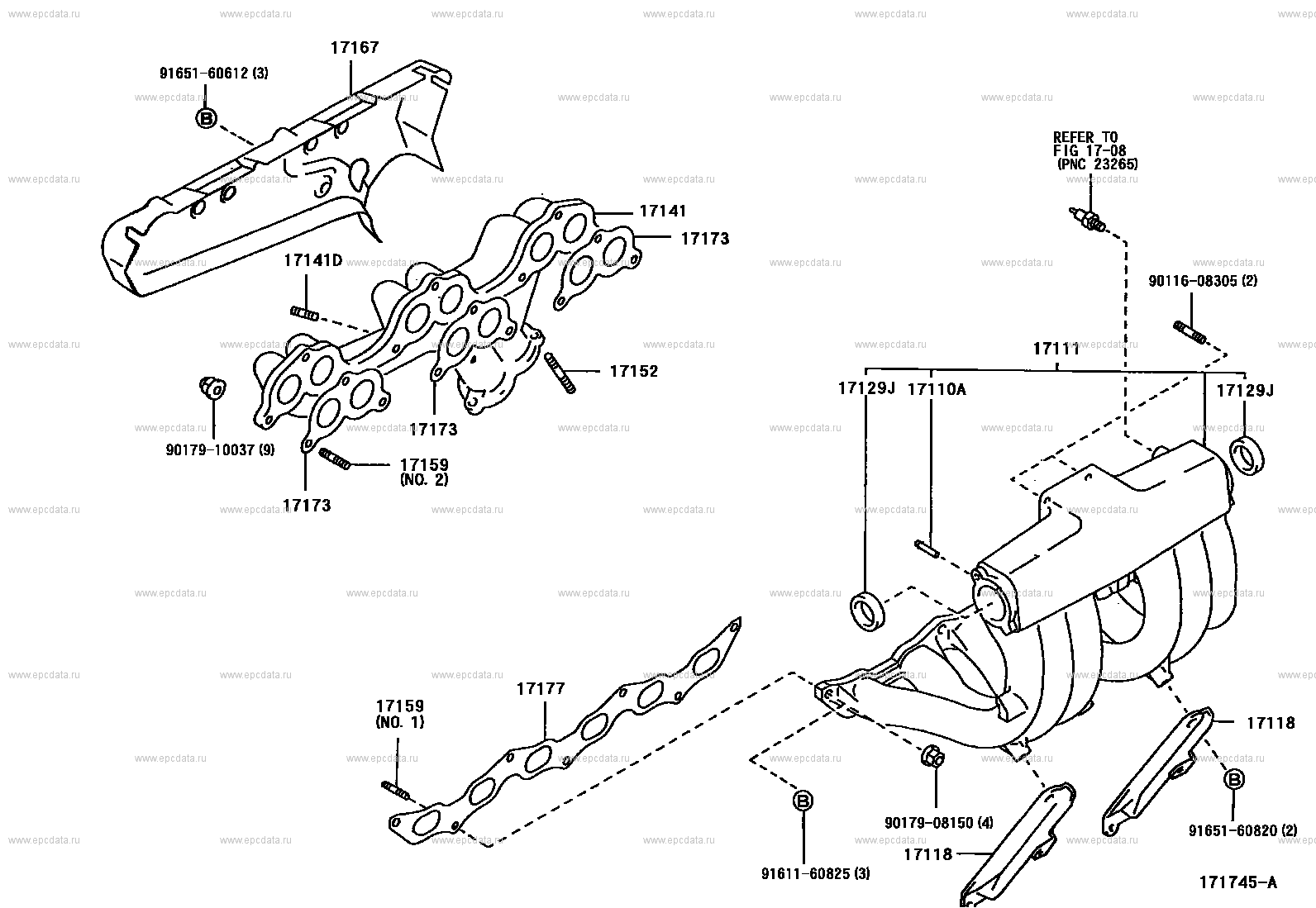 Manifold for Toyota Crown S150, 10 generation 12.1995 - 06.1997 ...