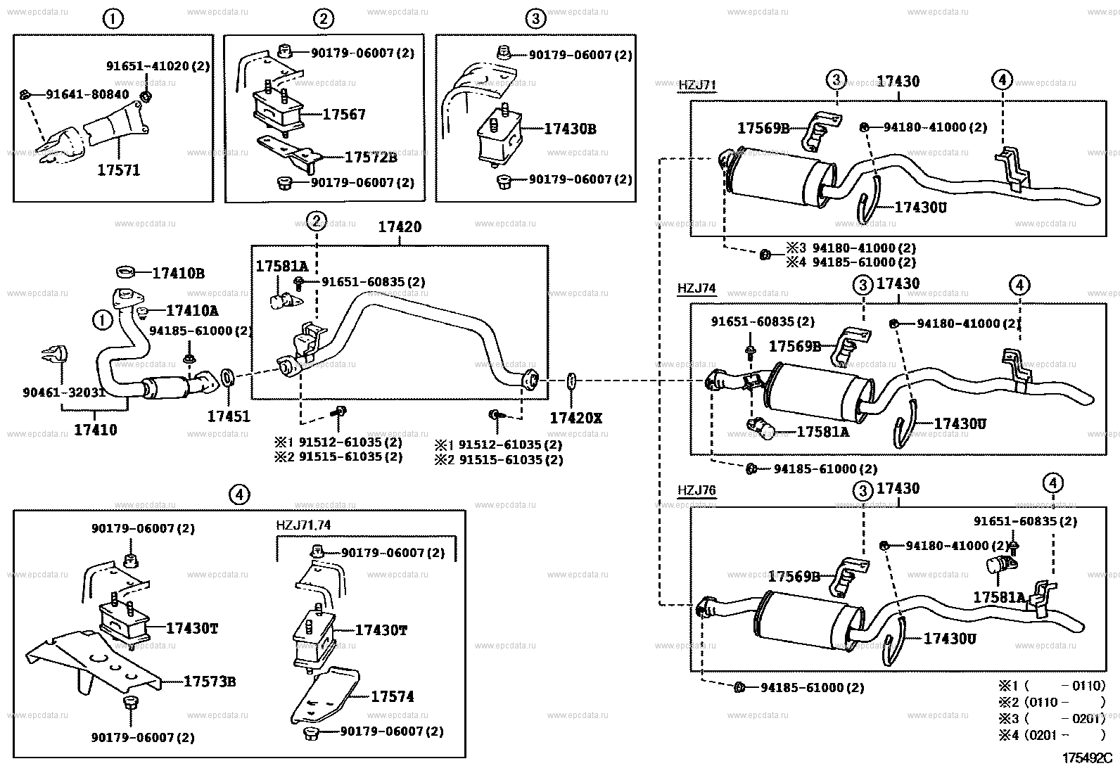 Exhaust pipe for Toyota Land Cruiser 70, 8 generation, 2 restyling 08. ...