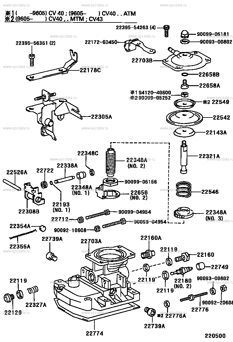 Toyota Camry XV10 топливный насос и клапана, 4 поколение 09.1991 - 06. ...