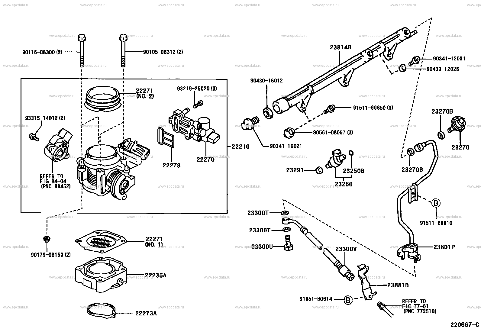 Fuel injection system for Toyota Crown S150, 10 generation, restyling ...