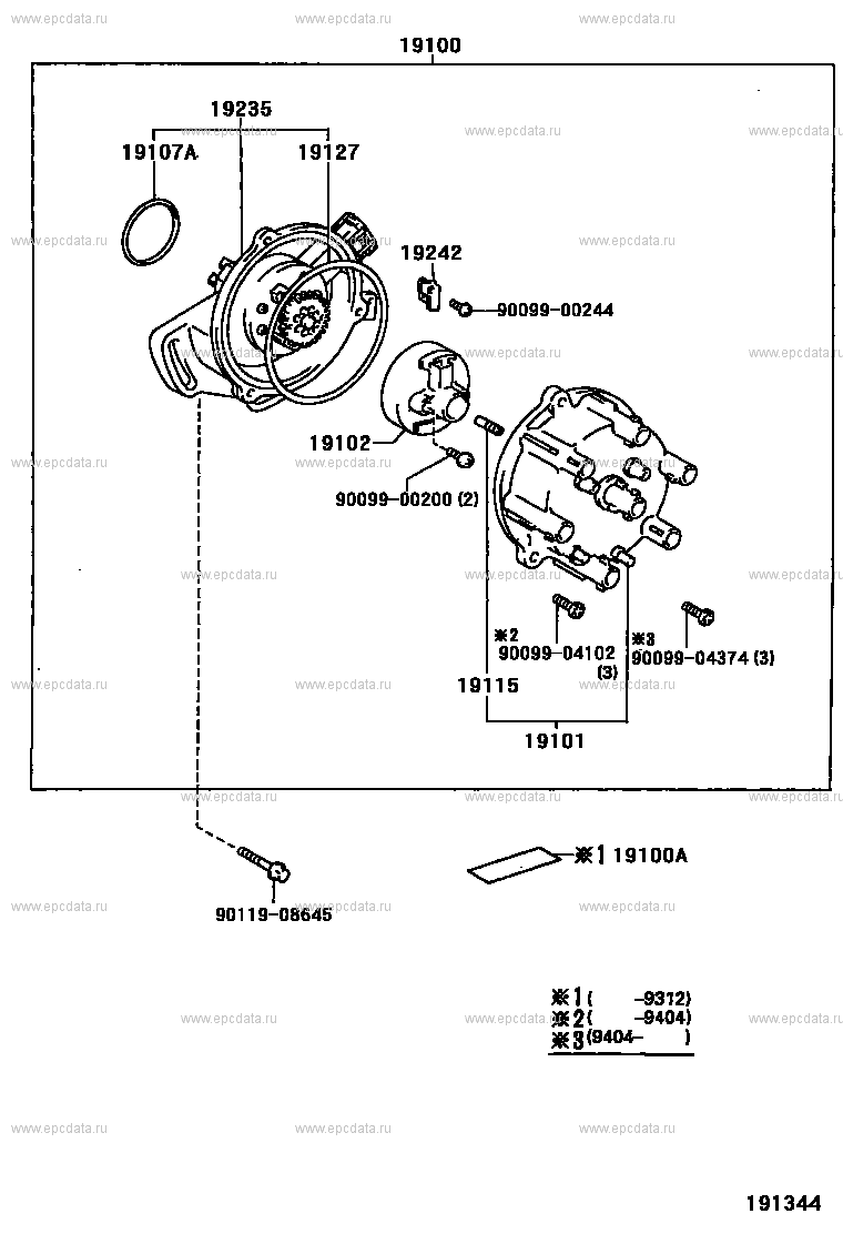 Distributor for Toyota Hilux Surf N120, N130, 2 generation, restyling ...