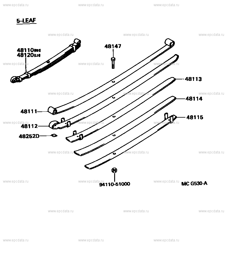 Front spring & shock absorber for Toyota Hilux Pick Up N80, N90, N100 ...