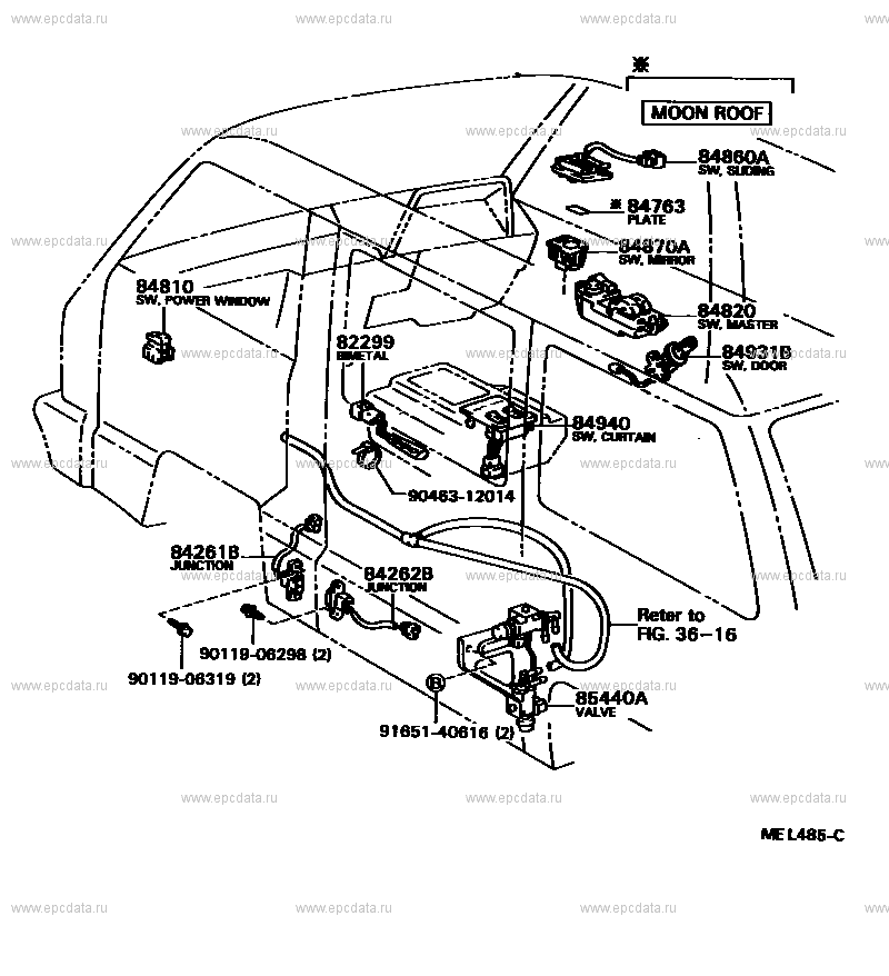 Switch & relay & computer for Toyota Town Ace R20, R30, 2 generation, 2 ...