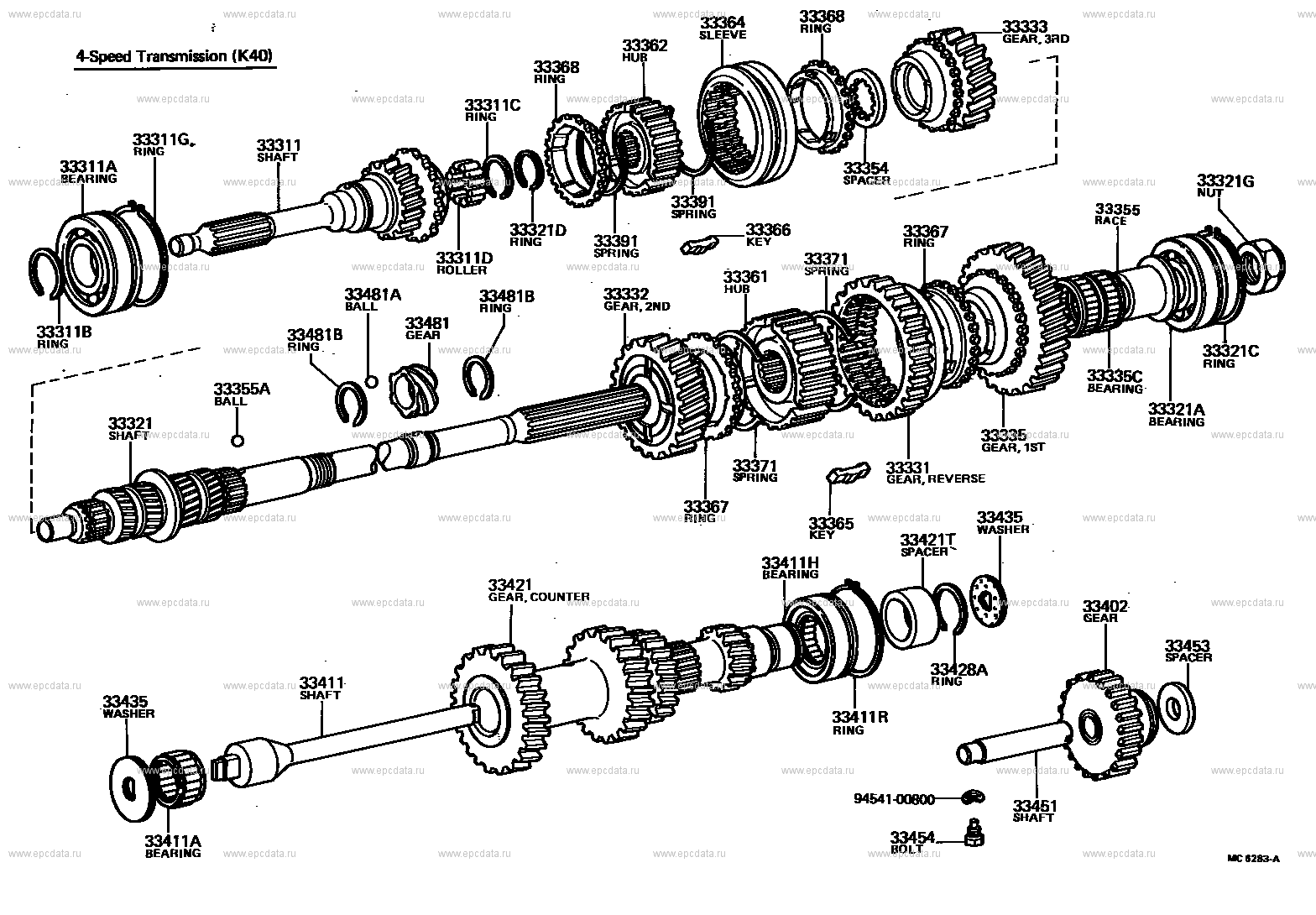 Transmission Gear Mtm For Toyota Corolla 4 Generation 03 1979 04