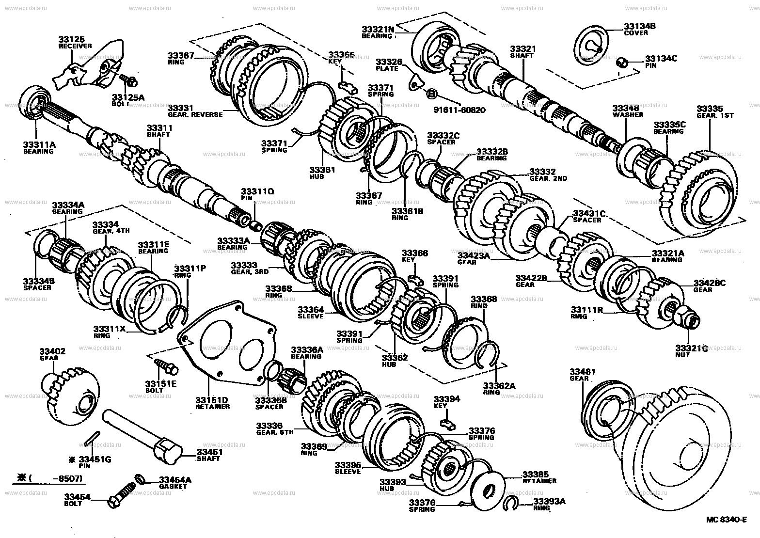 Transmission Gear Mtm For Toyota Corolla E80 5 Generation 01 1983