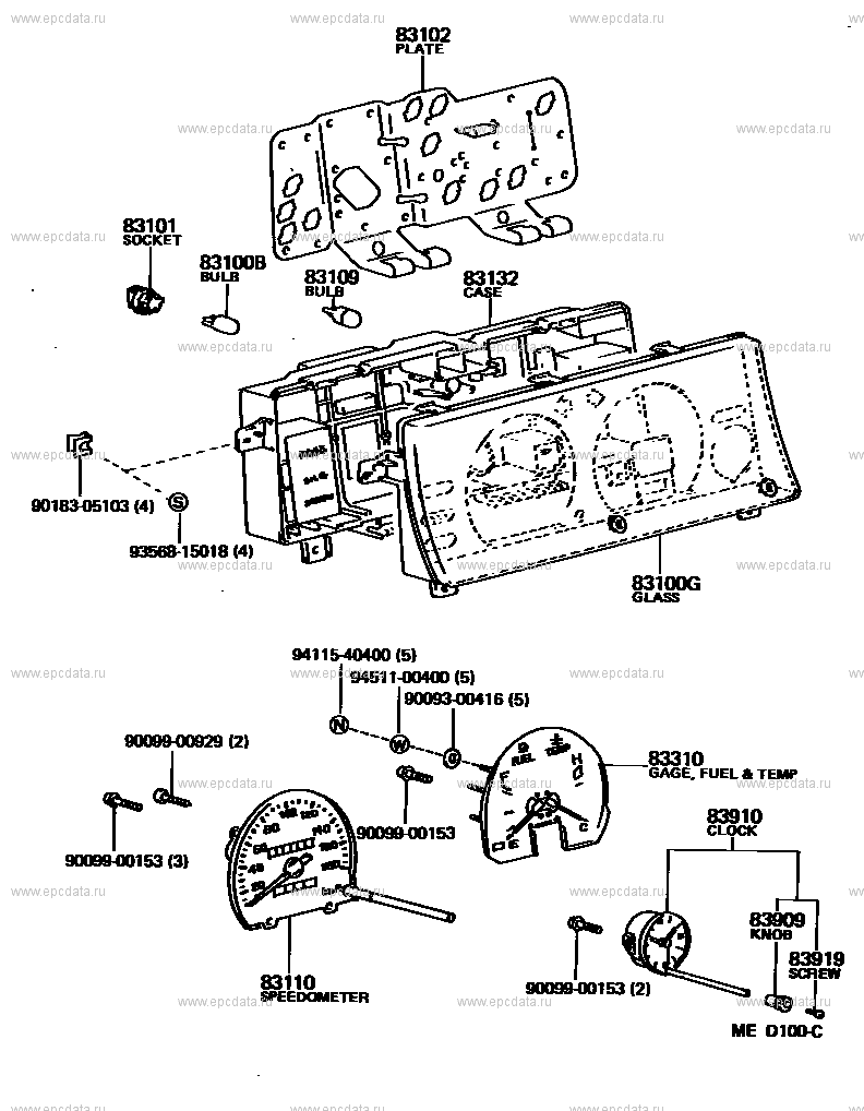 Meter for Toyota Sprinter Trueno E80, 4 generation 05.1983 - 04.1985 ...